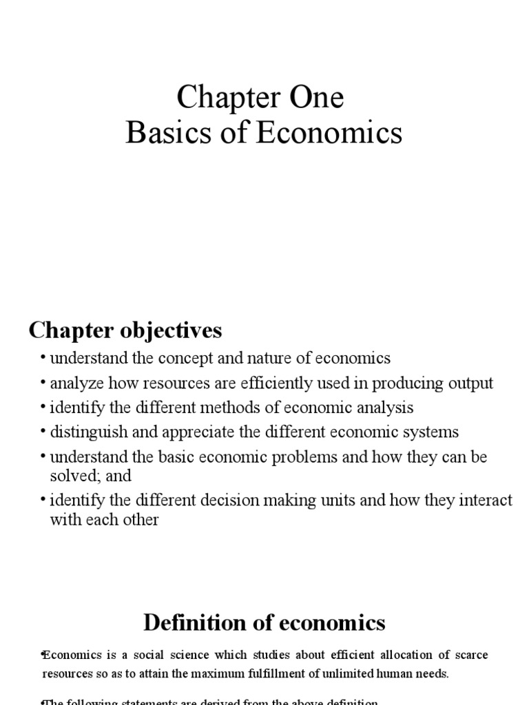 Introduction To Economics. | PDF | Economics | Economies