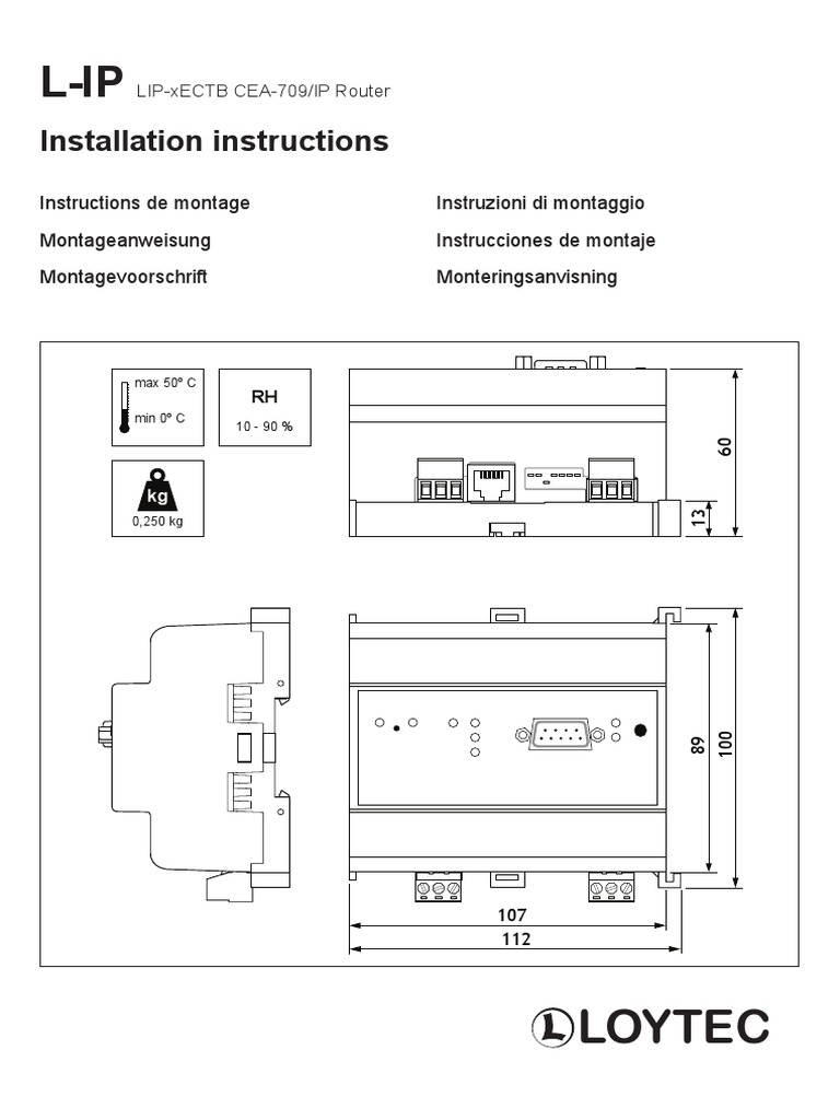 Loytec: Installation Instructions | PDF | Router (Computing) | Computer ...