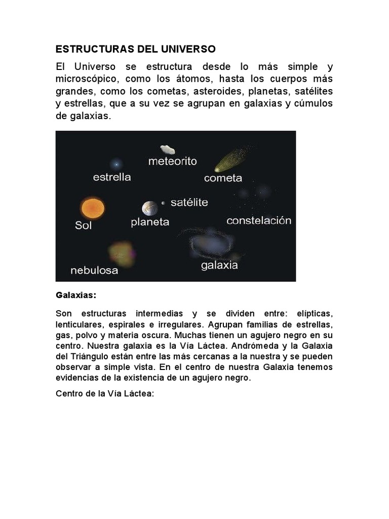 Estructuras Del Universo | PDF | Galaxia | Nebulosa