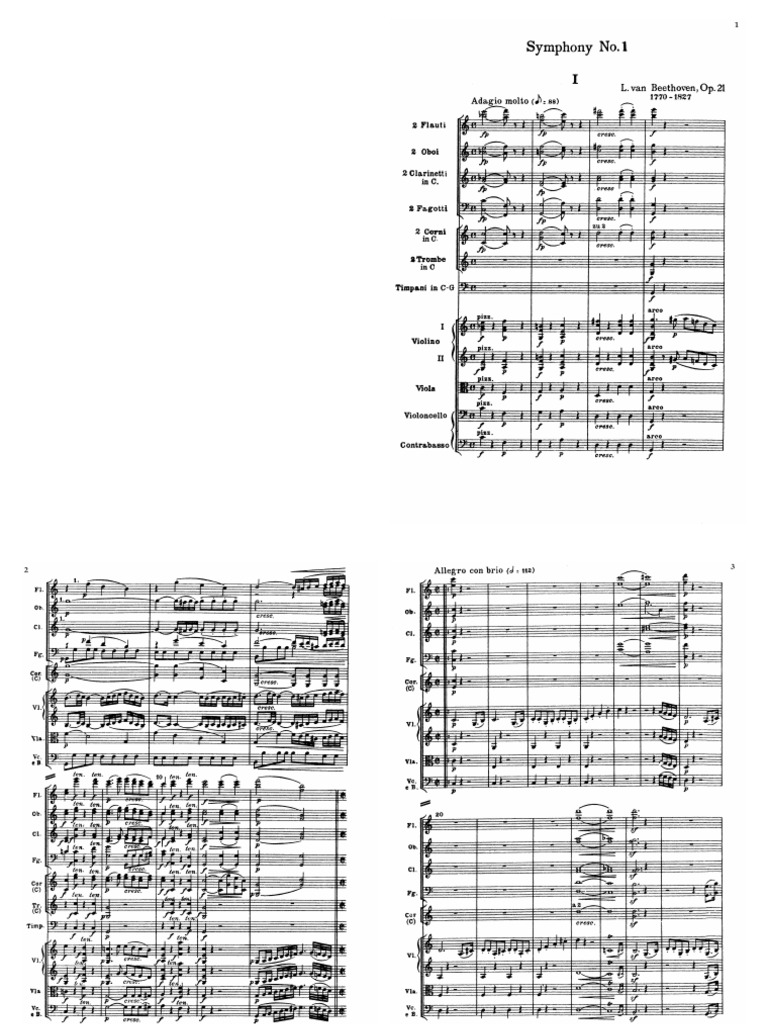 Beethoven Symphonie #1 | PDF