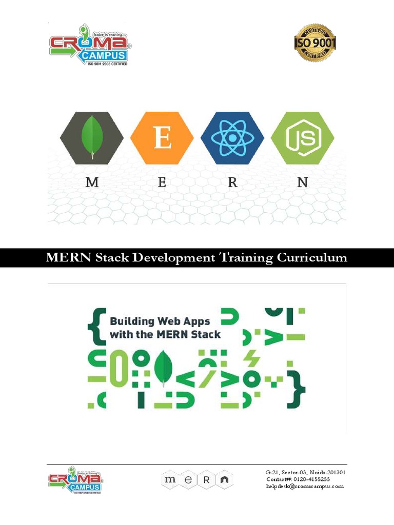 Croma Campus - MERN Stack Training Curriculum | PDF | Java Script ... Croma Campus - MERN Stack Training Curriculum | PDF | Java Script ...
