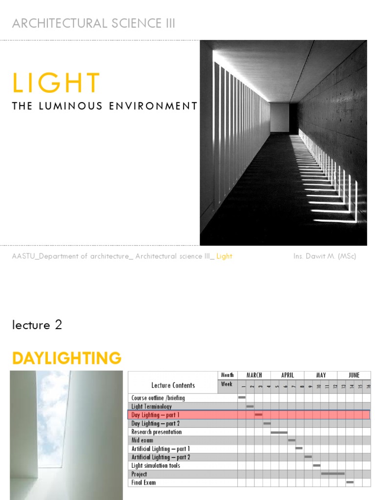 Light: Architectural Science Iii | PDF | Window | Lighting