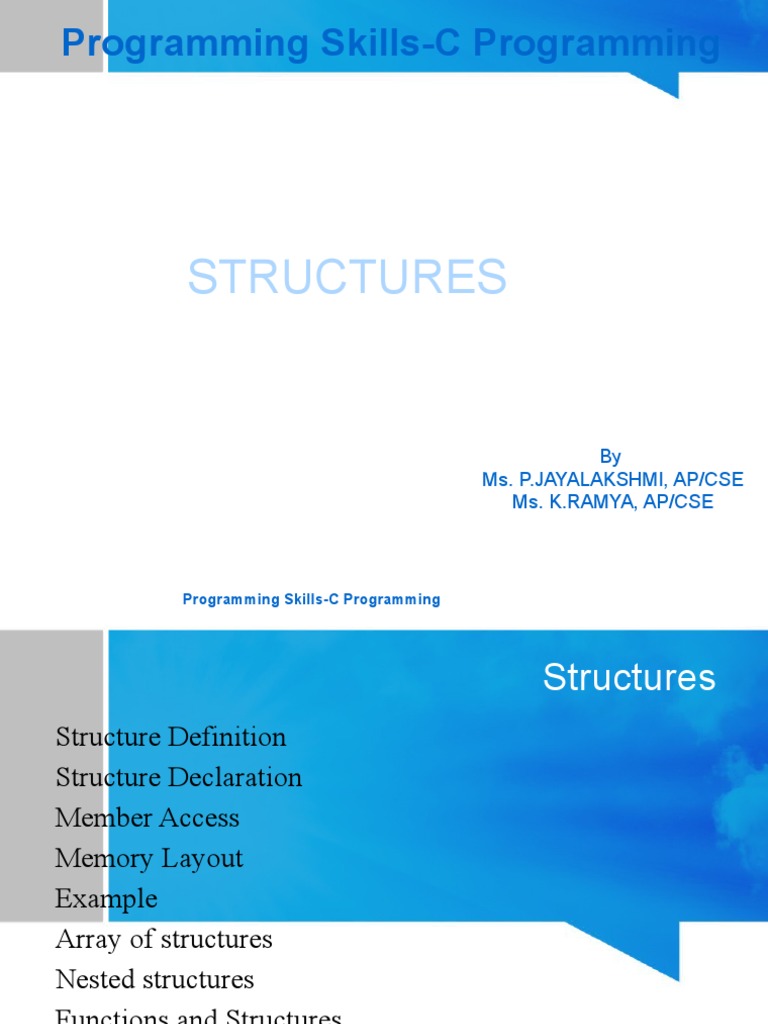 Structure In C Pdf Pointer Computer Programming Computer Programming