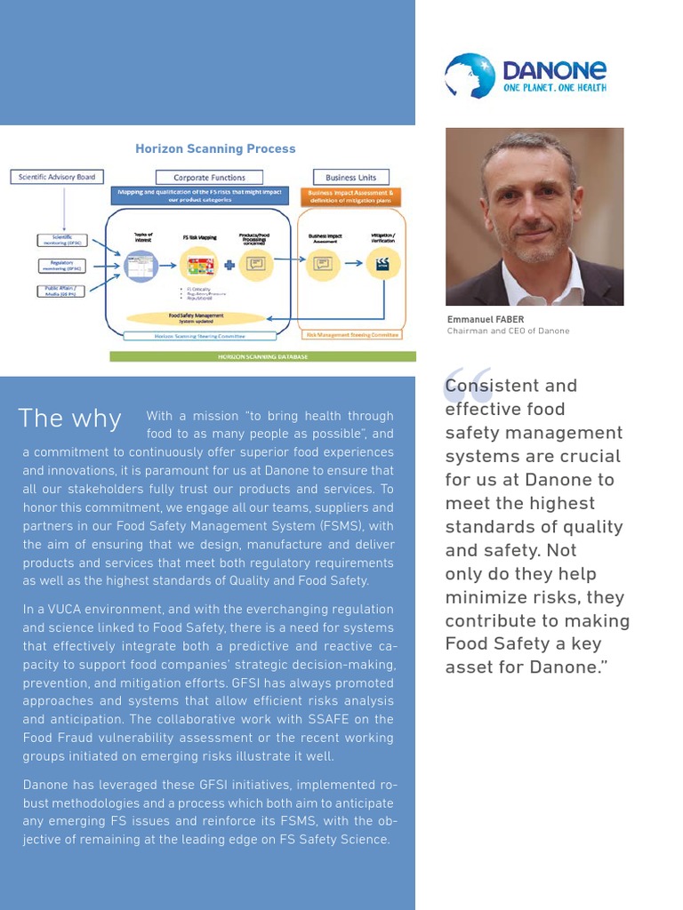 DANONE - GFSI Case Study Booklet | PDF | Risk | Risk Management