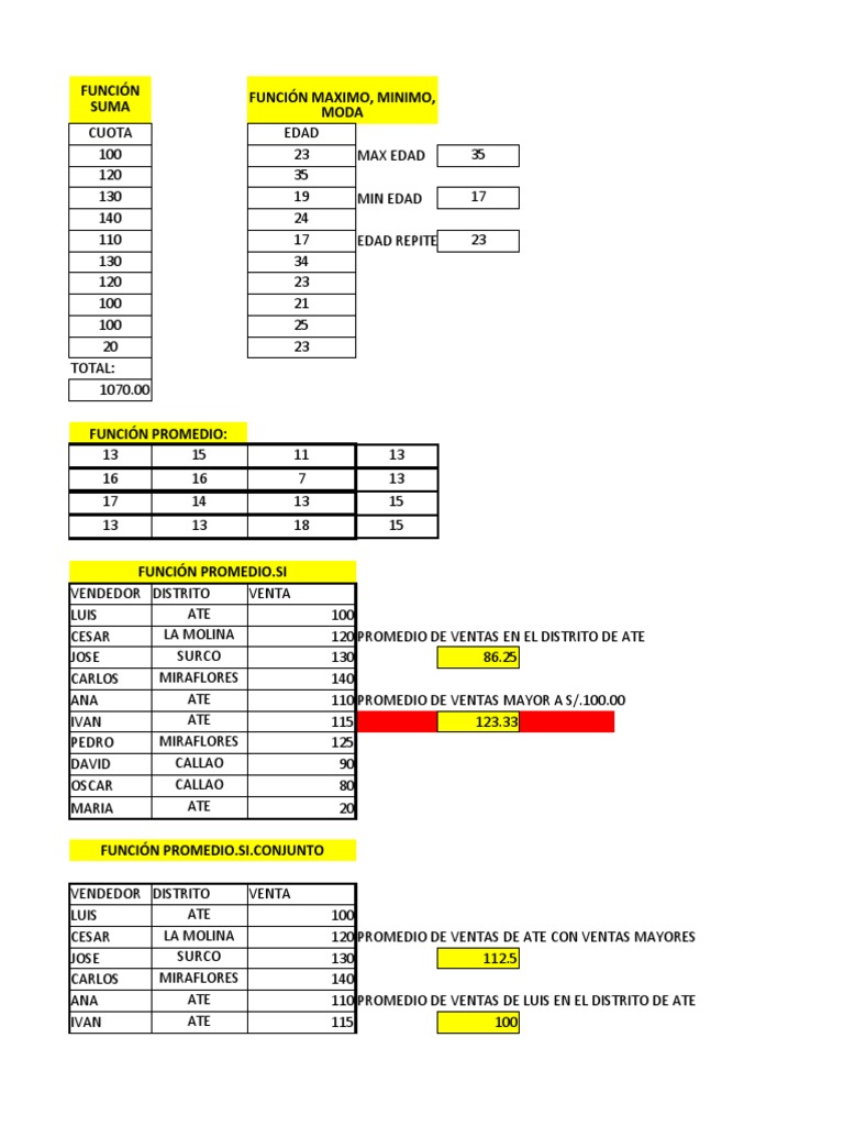 Practicando Excel 12,13,14 | PDF