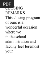 Welcome Speech For Graduation Ceremony | PDF