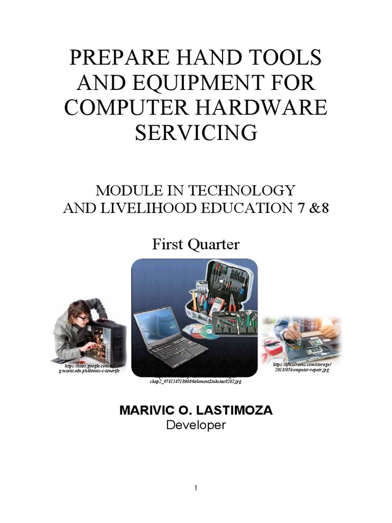 Prepare Hand Tools and Equipment For Computer Hardware Servicing | Download Free PDF ...