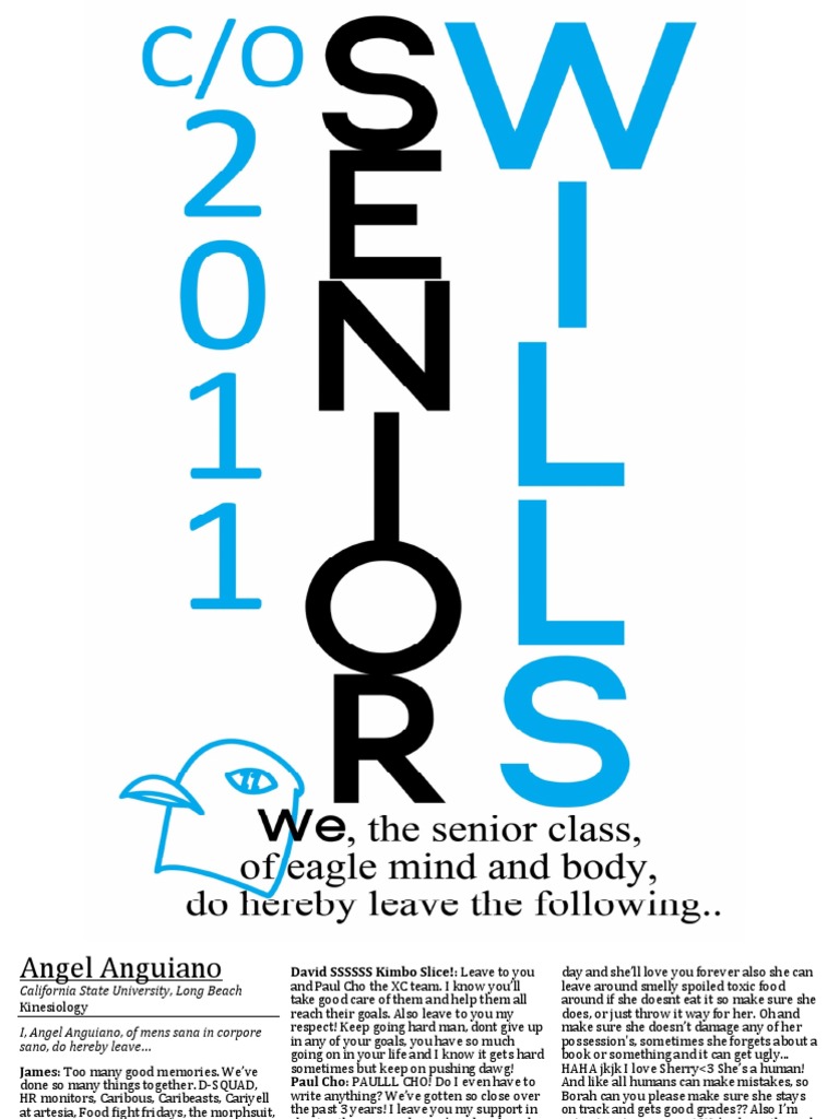 Senior Wills Final | PDF | Leisure