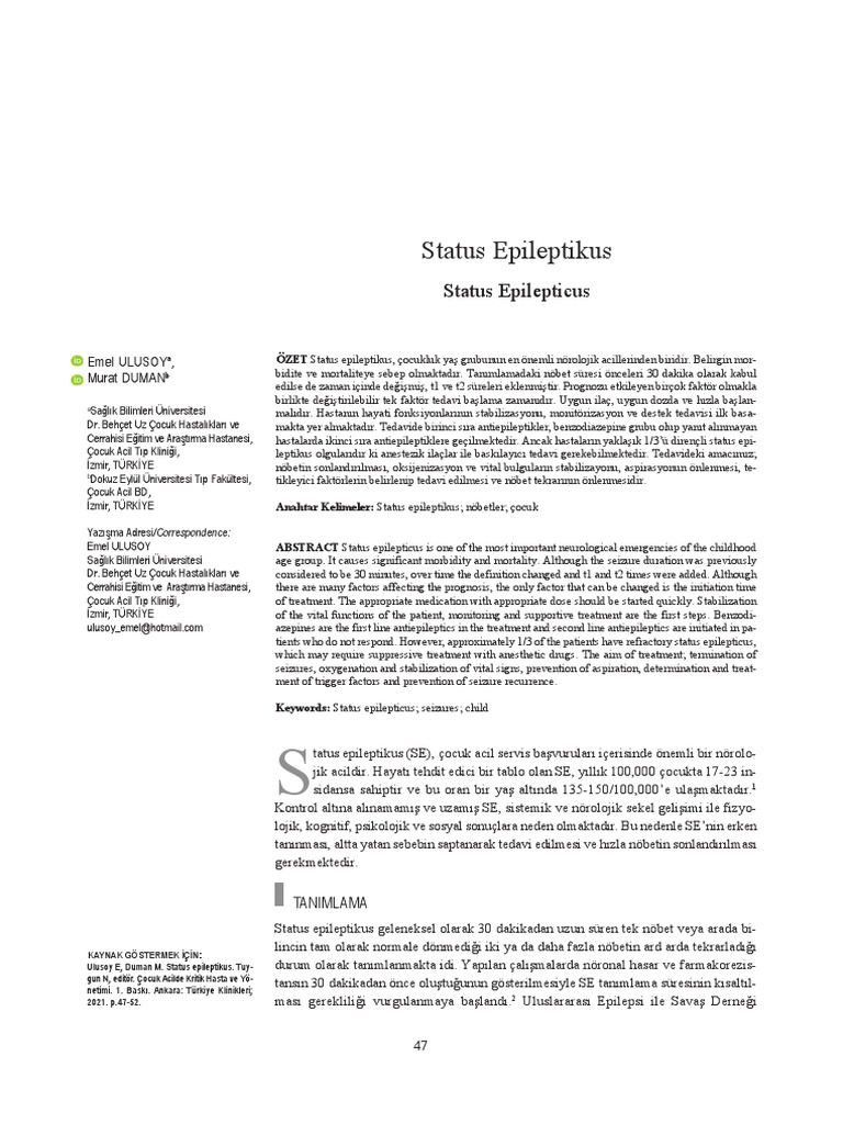 Status Epileptikus | PDF