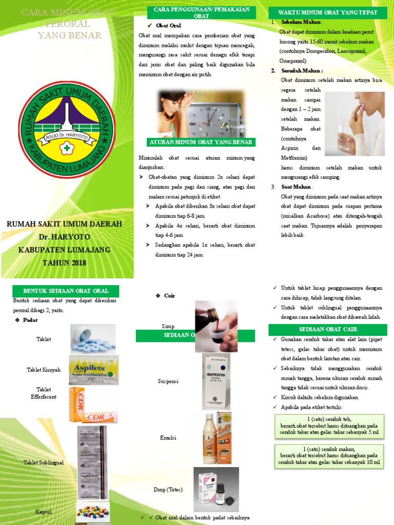 Leaflet Cara Minum Obat Yang Benar | PDF