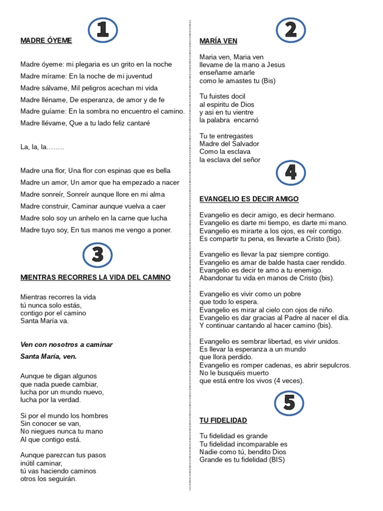 Cantos Maria | PDF | María, madre de Jesús | Amor