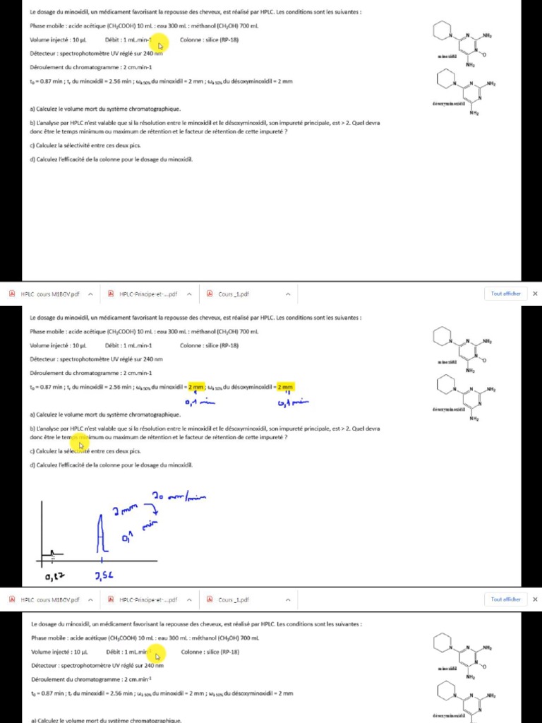 Exercice 3 HPLC & Correction | PDF
