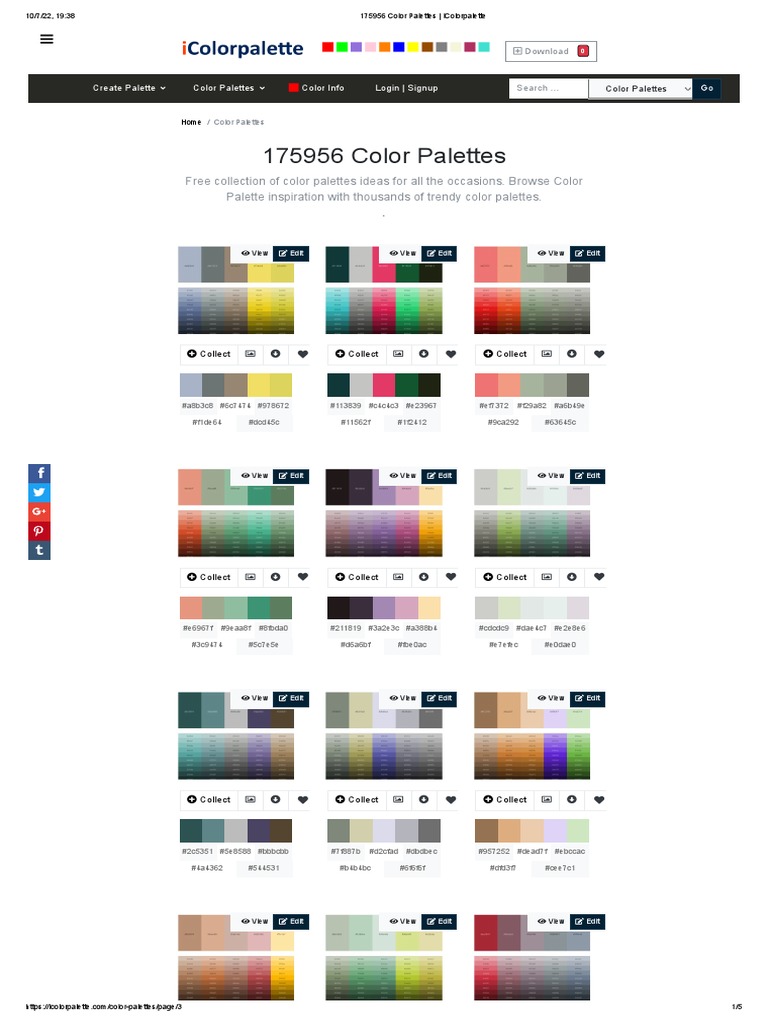Color Palettes - IColorpalevbtte | PDF | Color | Vision