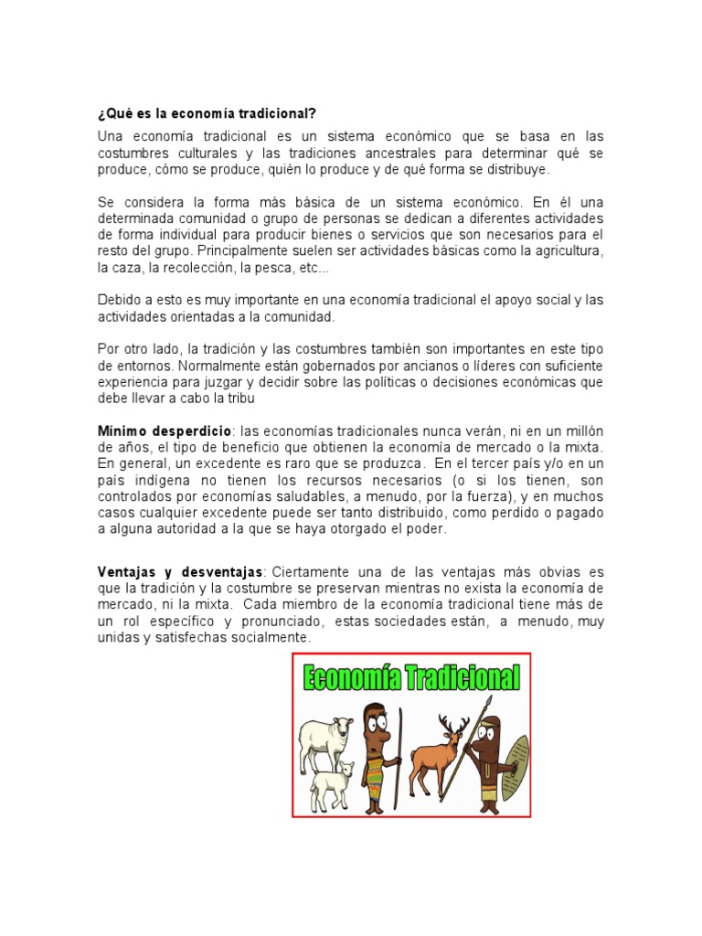 Qué Es La Economía Tradicional | PDF | Política