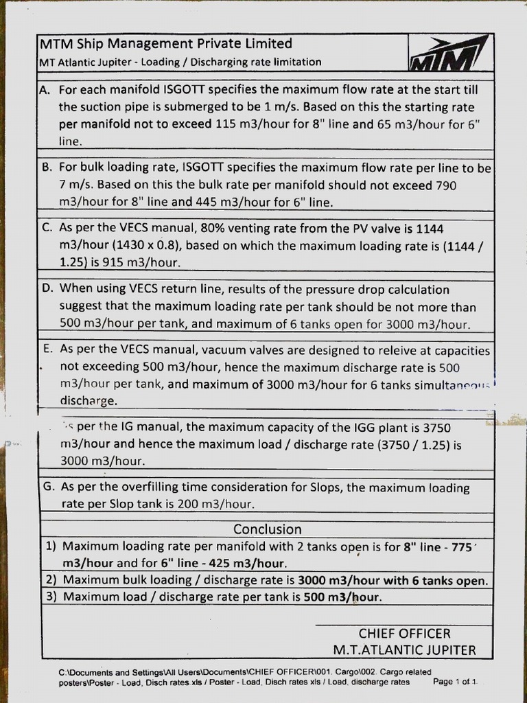 Flow Rate Calculation MTM | PDF