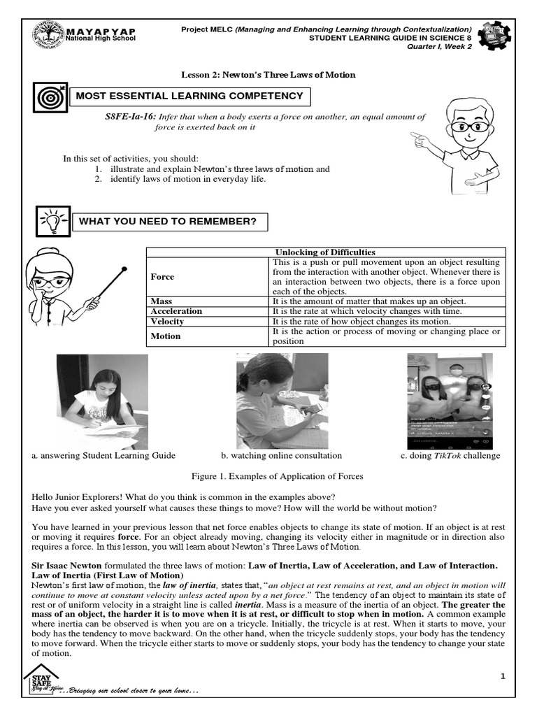 Science8 q1 Wk2 | Download Free PDF | Force | Newton's Laws Of Motion