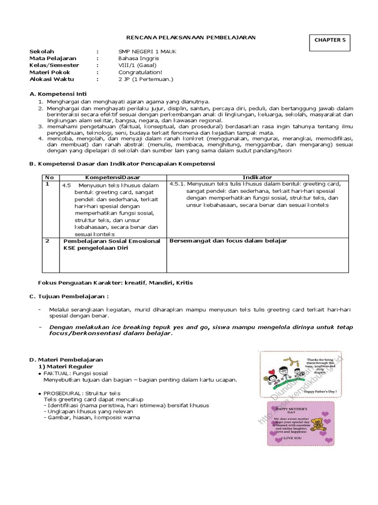RPP (KSE Pengelolaan Diri) | PDF | Karier & Perkembangan
