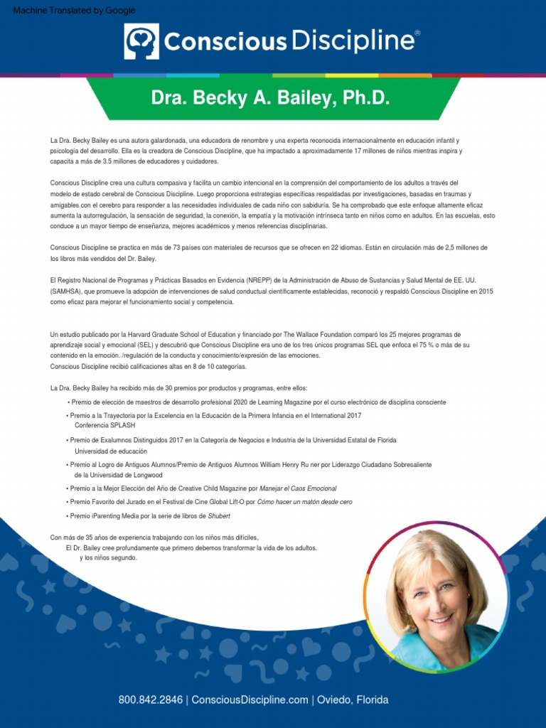 DR Becky Bailey Bio | PDF | Las emociones | Psicología Aplicada
