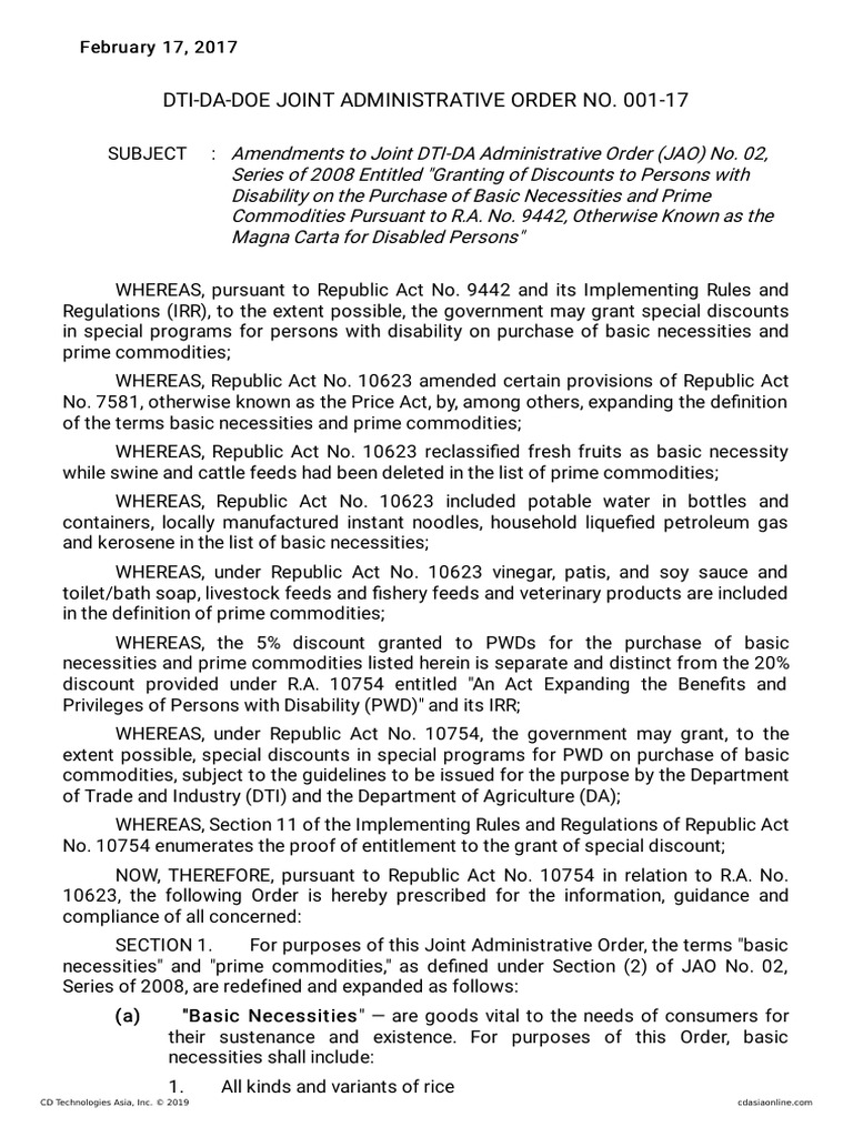 Joint - DTI-DA-DOE Administrative Order No 001-17 | PDF | Steel | Wire