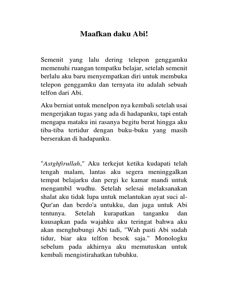 Chanda Umar Juliana - Maafkan Daku Abi | PDF