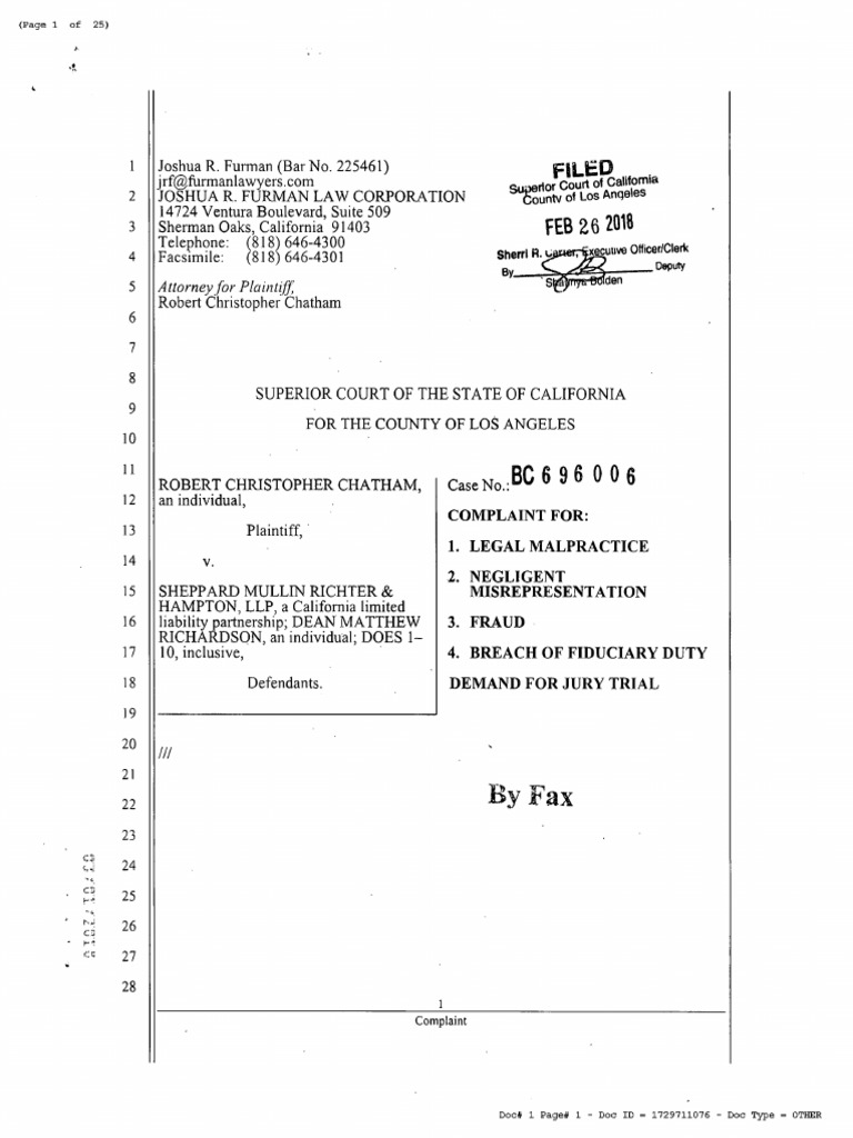 Complaint LM CA | PDF | Damages | Tort