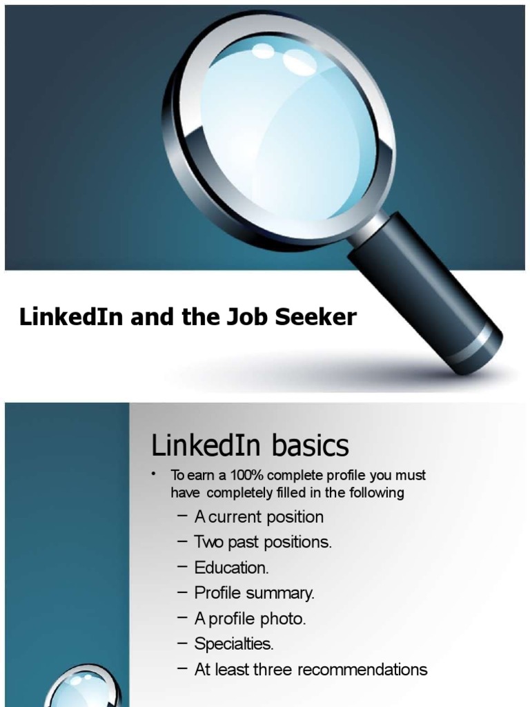LinkedIn Profile Essentials for Job Seekers | PDF | Linked In | Computing
