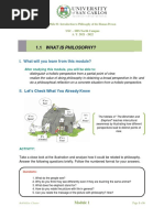 Intro To Philo Q1 Module 1 Doing Philosophy | PDF | Reason | Socrates