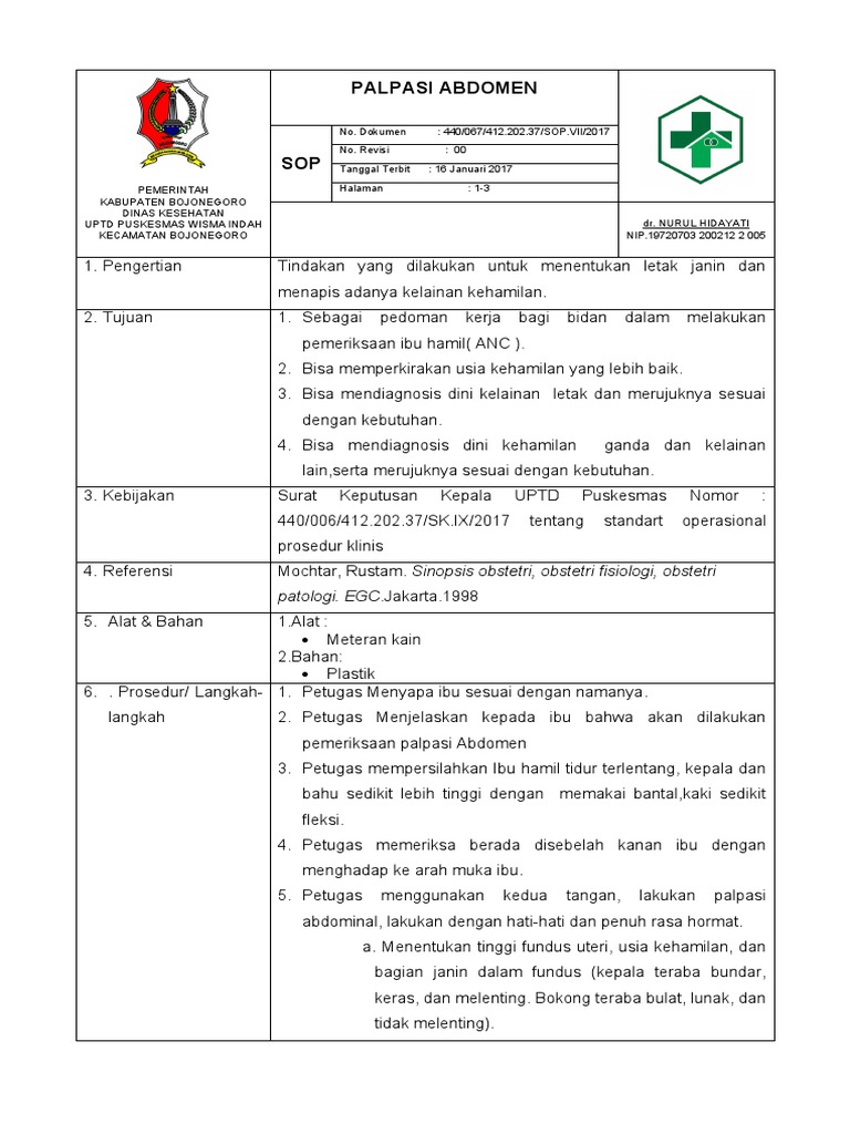 11.sop Palpasi Abdomen | PDF