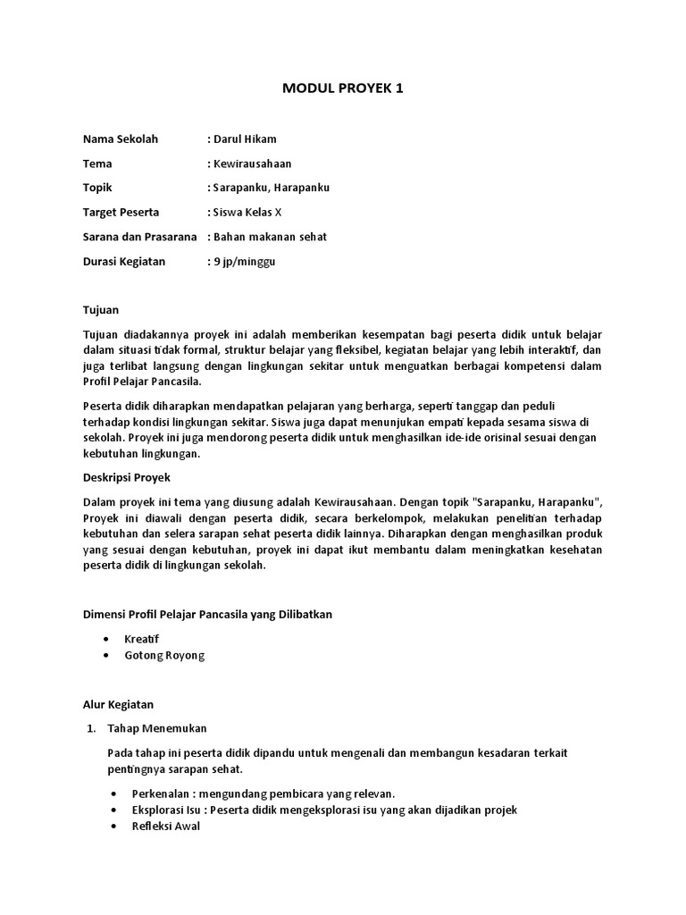 Modul Proyek (Kewirus) IHT KurMed | PDF