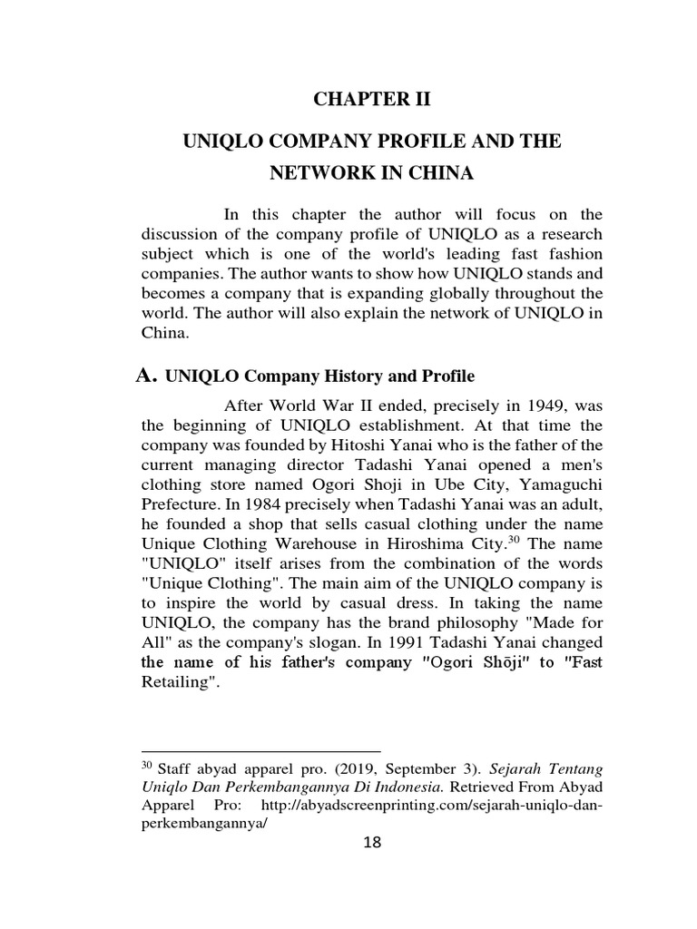 Uniqlo Company Profile and Origins | PDF | China | World Politics