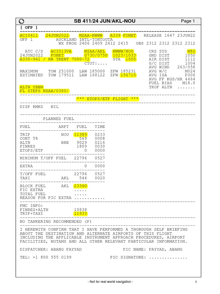 SimBrief Flight Dispatch Highlight 7 | PDF | Airport | Transport ...