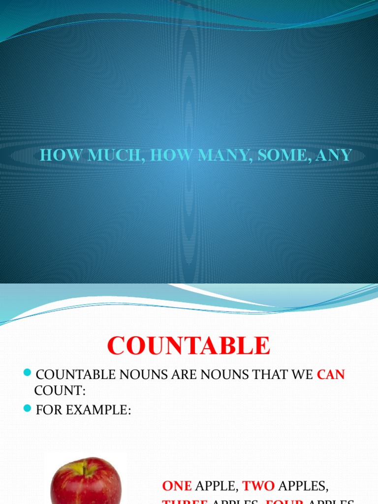 How Much, How Many, Some, Any | PDF | Cooking, Food & Wine | Self ...