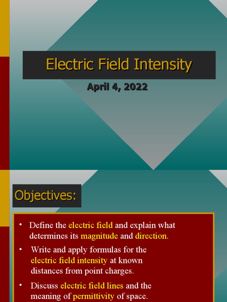 Electric Field | PDF | Electric Field | Force