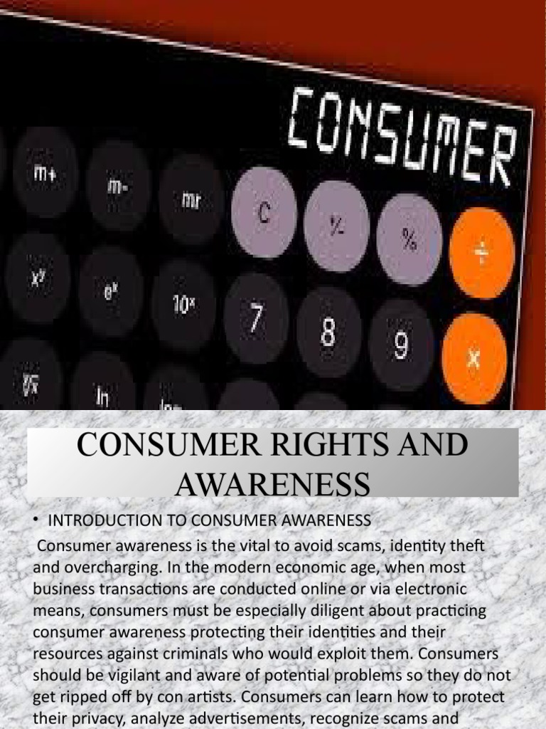 Presentation Consumer Rights | PDF | Consumer Behaviour | Goods