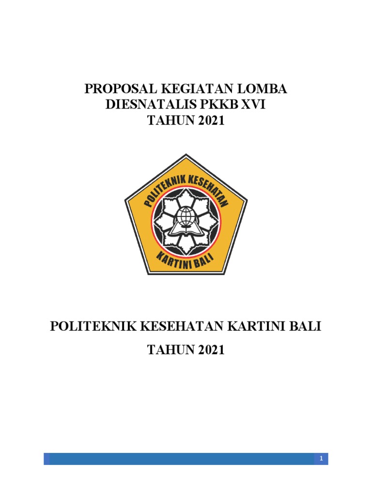 Proposal Kegiatan Lomba Diesnatalis PKKB 2021 | PDF