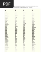 Vivid Verbs Comprehensive List | PDF | Violence | Nature