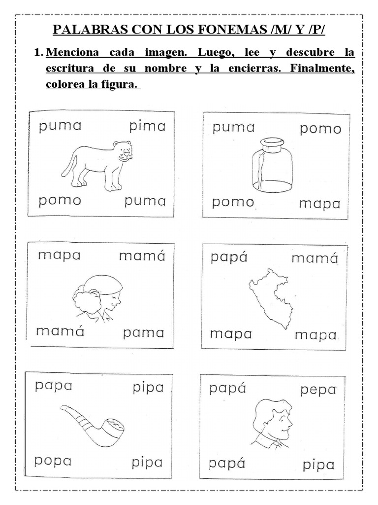 Palabras Con M y P | PDF