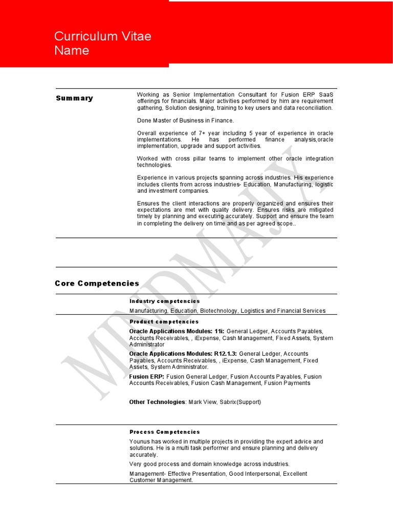 Oracle-Fusion-Financials Sample Resumes-3 | PDF | Enterprise Resource ...