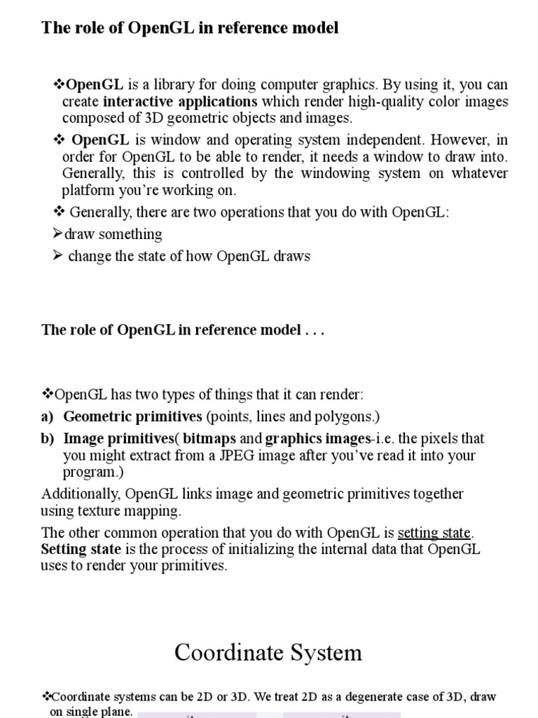 The Role of Opengl in Reference Model | PDF | Camera | Camera Lens