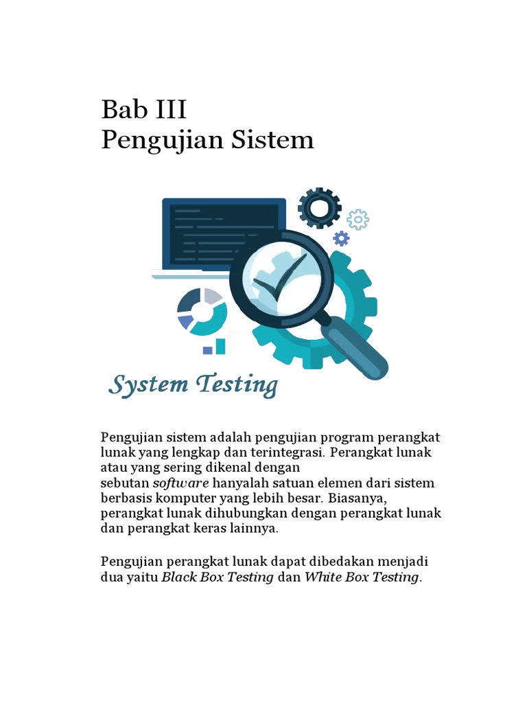 Bab III Pengujian Sistem | PDF