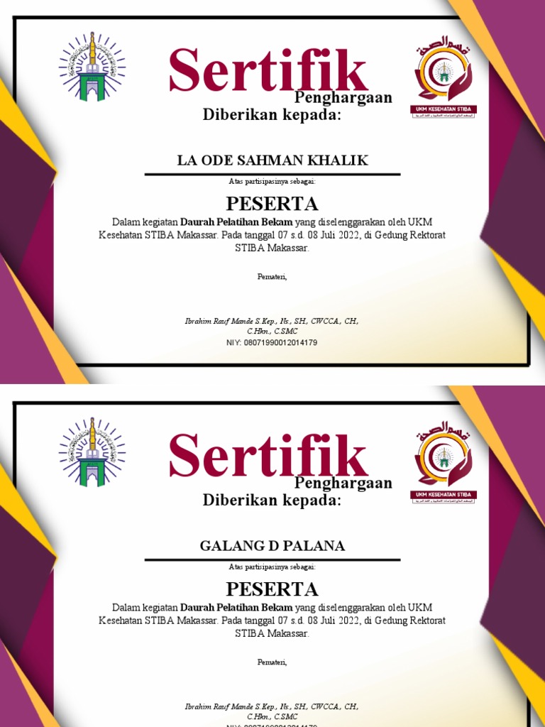 Sertifikat Bekam | PDF | Bisnis | Sains & Matematika