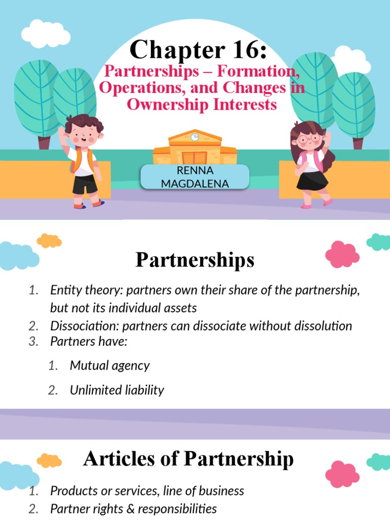 Partnerships - Formation, Operations, and Changes in Ownership ...