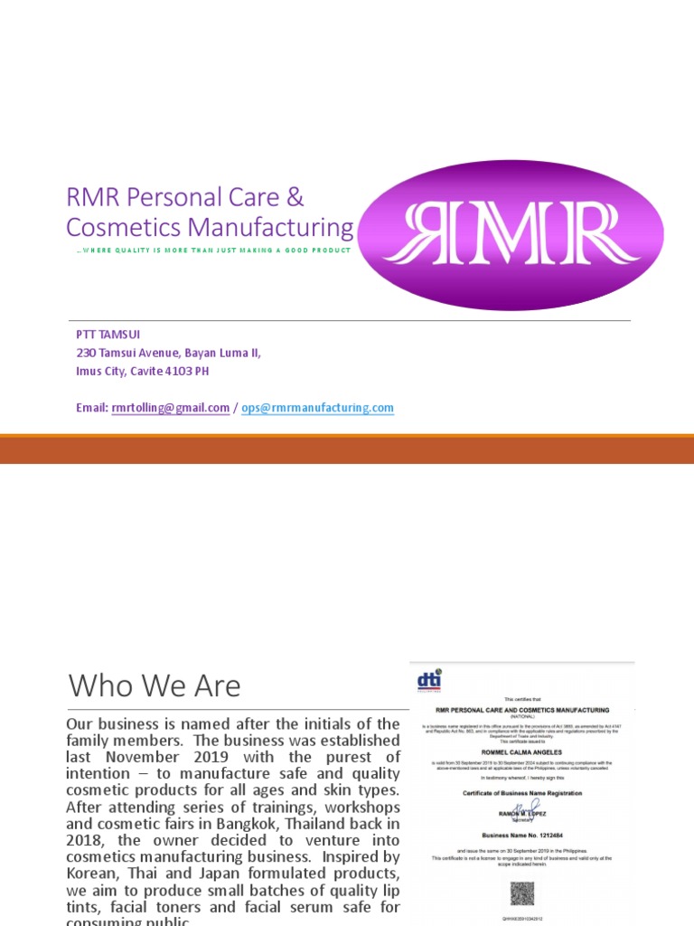 RMR Company Profile | PDF | Business