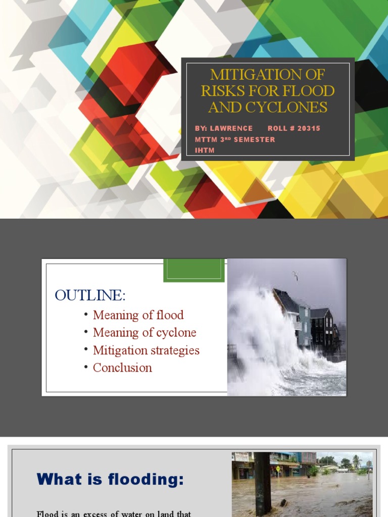 Mitigation of Risks for Flood and Cyclones | PDF