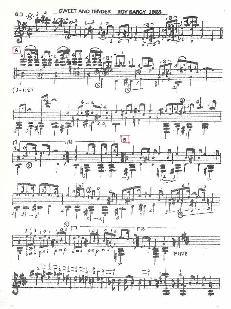 Sweet and Tender-Roy Bargy | PDF