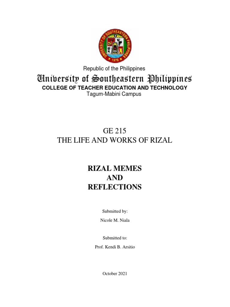 Rizal Memes and Its Reflections | PDF | Philippines
