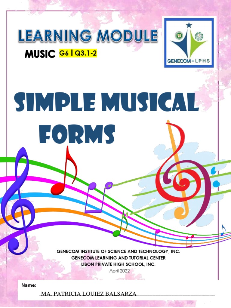 Simple Musical Forms: Ma. Patricia Louiez Balsarza | Download Free PDF ...