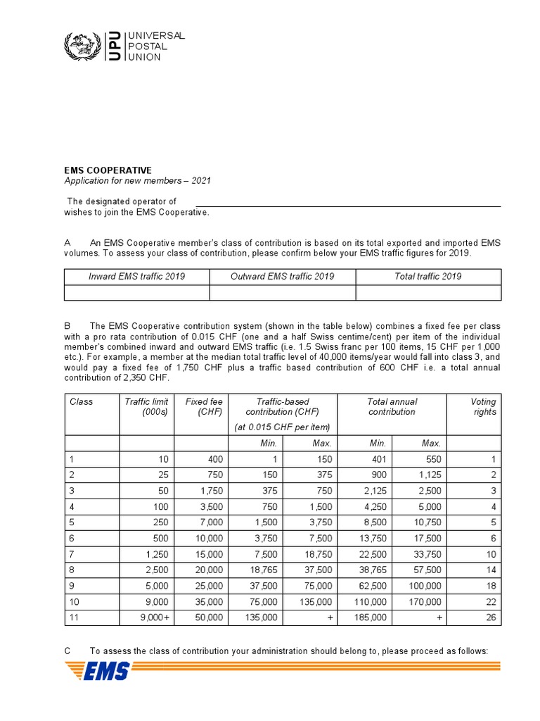 Universal Postal Union: Ems Cooperative | PDF | Swiss Franc