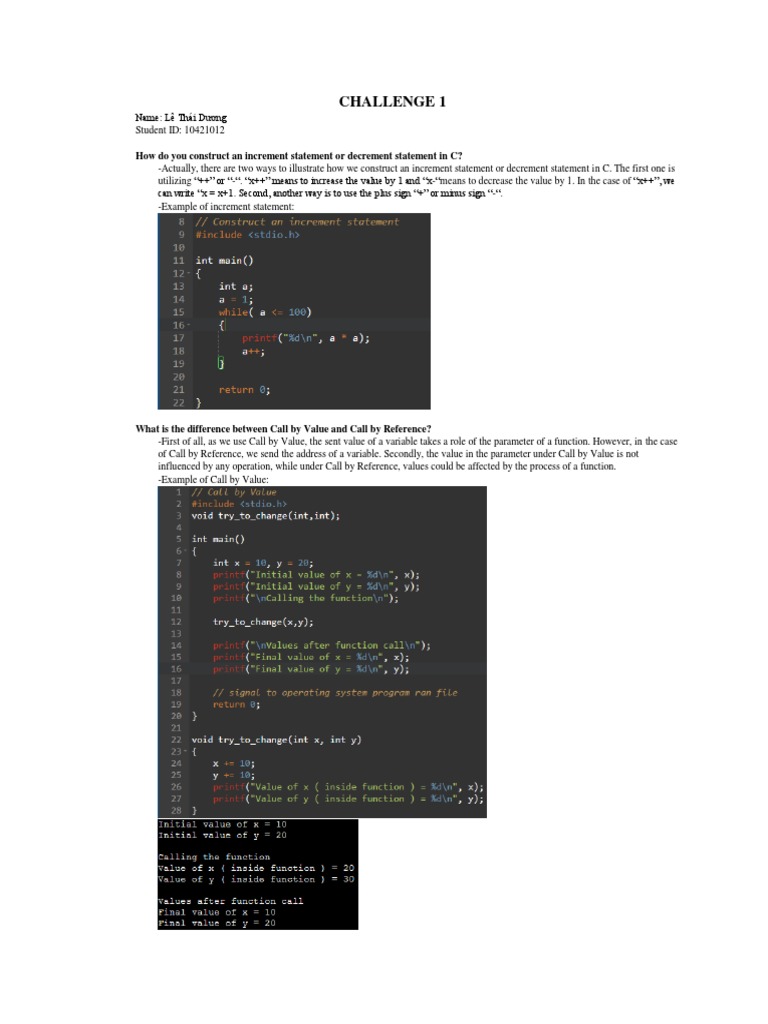 Challenge 1 | PDF | C (Programming Language) | Subroutine