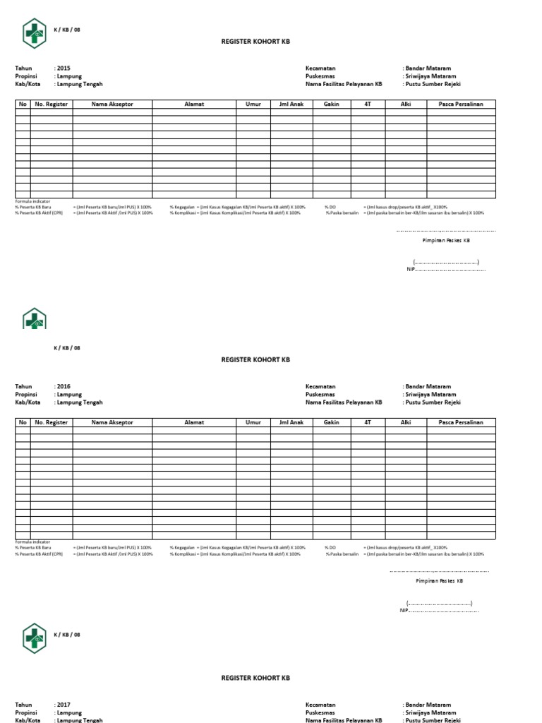 Register Kohort KB | PDF